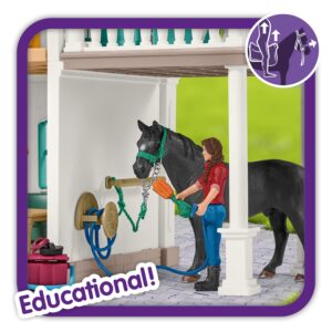 Schleich Horse Club 70-Piece Lakeside Country Dollhouse and Horse Stable Playset for Kids Ages 5-12