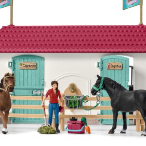 Schleich Horse Club 70-Piece Lakeside Country Dollhouse and Horse Stable Playset for Kids Ages 5-12