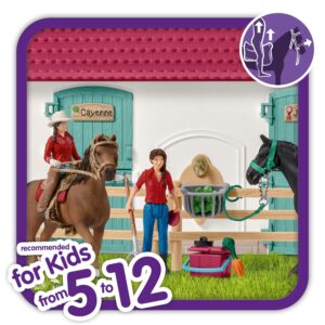 Schleich Horse Club 70-Piece Lakeside Country Dollhouse and Horse Stable Playset for Kids Ages 5-12