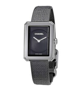 chanel boy-friend black dial ladies watch h5317