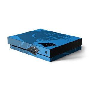 skinit decal gaming skin compatible with xbox one x console - officially licensed nfl carolina panthers double vision design