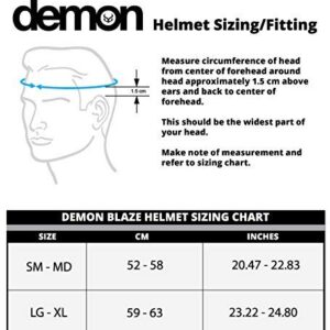 Demon Bike Helmet, 11.5 OZ Weightless Edition, 25 High Flow Air Vents, Removable Visor, Washable Fit Pads, Patented Fidlock Self Closing Buckle