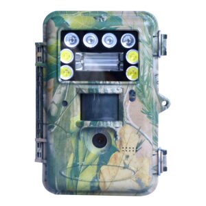 boly trail camera 48mp 1080p video game camera, with white led/xenon flash/black ir, 2” lcd display up to 100ft. detection range and 90ft. lighting range, against water & snow hunting cam