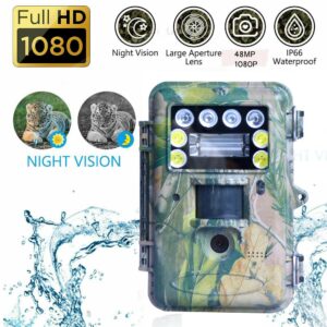 Boly Trail Camera 48MP 1080P Video Game Camera, with White LED/Xenon Flash/Black IR, 2” LCD Display up to 100ft. Detection Range and 90ft. Lighting Range, Against Water & Snow Hunting Cam