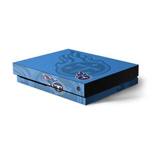 skinit decal gaming skin compatible with xbox one x console - officially licensed nfl tennessee titans double vision design