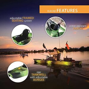 Lifetime Pro Angler 118 Fishing Kayak, Gator Camo