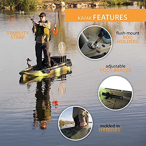 Lifetime Pro Angler 118 Fishing Kayak, Gator Camo