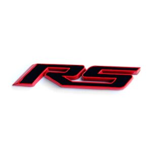 yoaoo 1x oem rs emblem badge 3d compatible with zl1 1le series red frame red line