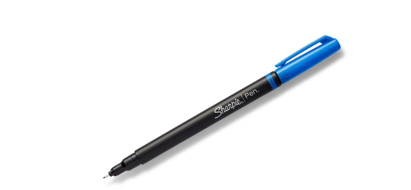 Sharpie Plastic Point Pen, 12-Count (Fine Point, Blue)