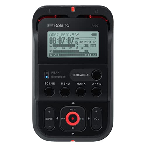 Roland R-07 High-Resolution Handheld Audio Recorder, Black