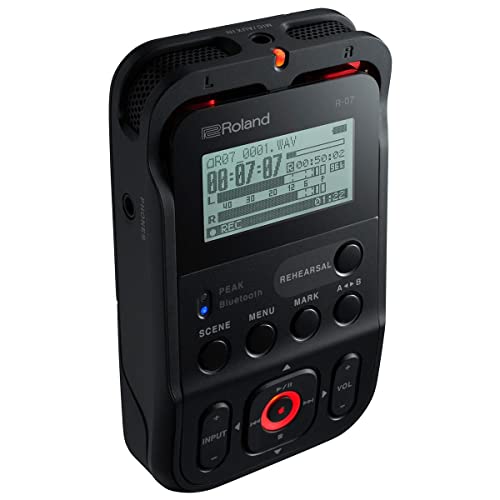 Roland R-07 High-Resolution Handheld Audio Recorder, Black