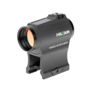 holosun he503cu-gr multi-reticle green 2 moa dot & 65 moa circle micro sight for rifles - solar failsafe shake-awake waterproof aluminum sight with 12 brightness settings