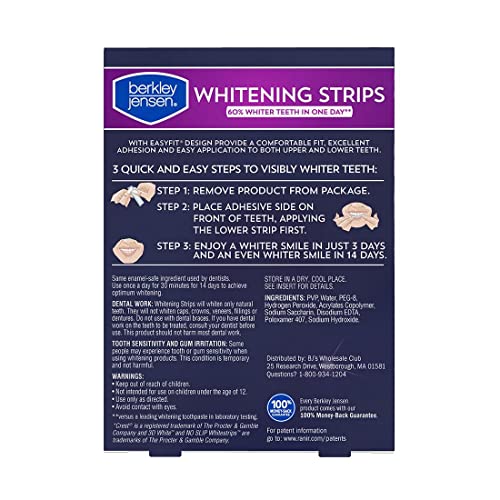 Berkley & Jensen 105374 Whitening Strips, 28 Count