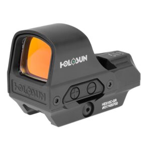 holosun he510c-gr multi-reticle green 2 moa dot & 65 moa circle open reflex sight for long guns - shake-awake solar failsafe waterproof sight (he510c-gr)