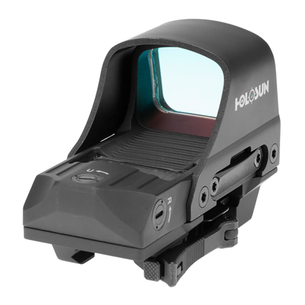 HOLOSUN HE510C-GR Multi-Reticle Green 2 MOA Dot & 65 MOA Circle Open Reflex Sight for Long Guns - Shake-Awake Solar FailSafe Waterproof Sight (HE510C-GR)