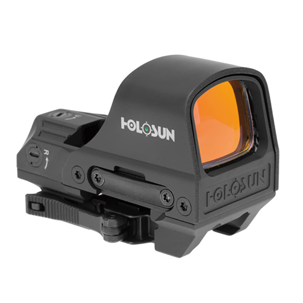 HOLOSUN HE510C-GR Multi-Reticle Green 2 MOA Dot & 65 MOA Circle Open Reflex Sight for Long Guns - Shake-Awake Solar FailSafe Waterproof Sight (HE510C-GR)