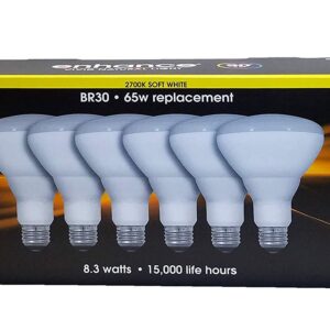 Feit Electric Dimmable Led BR 30 Flood 65W Soft White, 6 Count