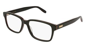 gucci rectangular eyeglasses gg0272o 005 black 55mm 272