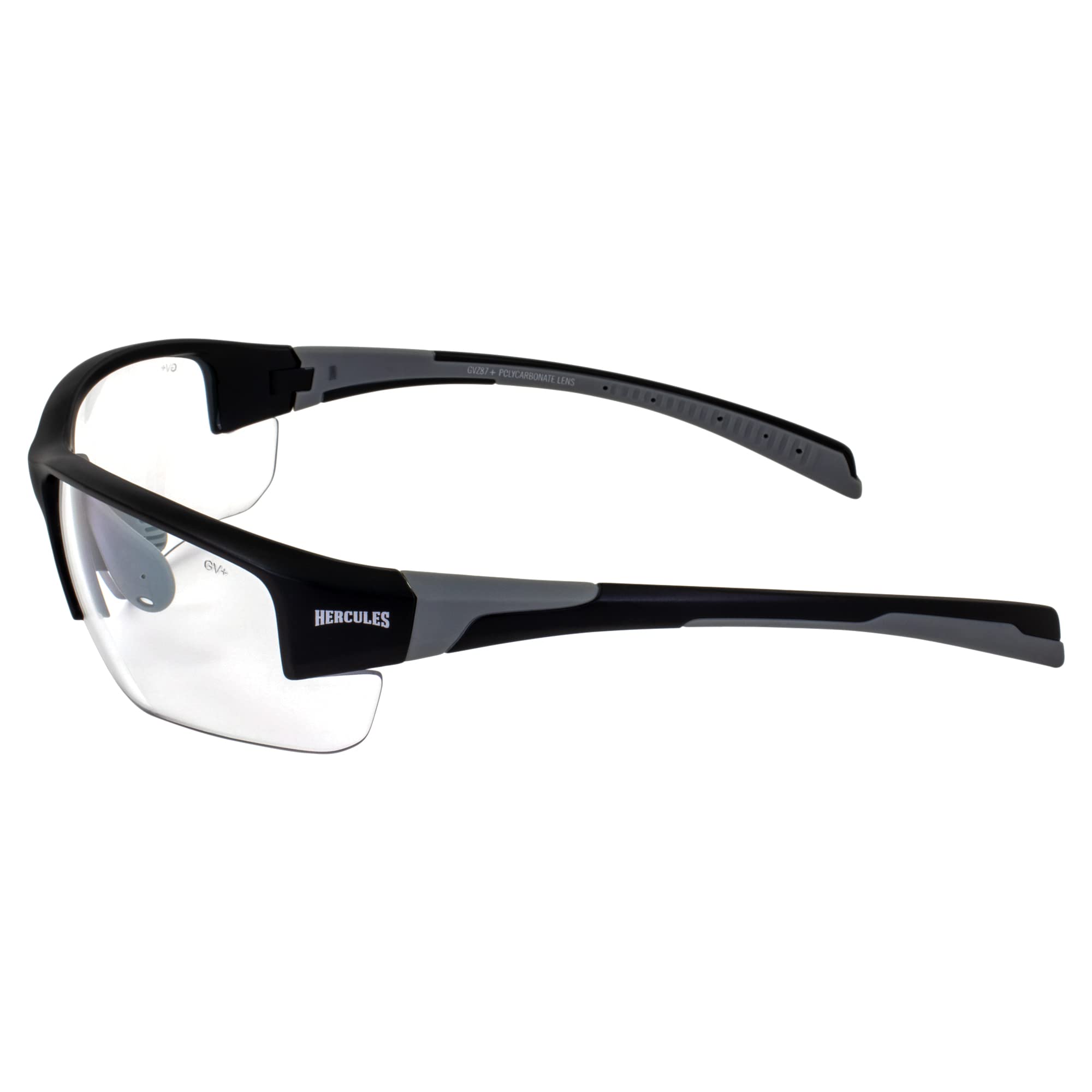 Global Vision Eyewear Hercules 7 Safety Glasses Black Frame (Clear)