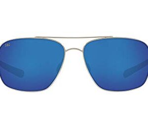 Costa Del Mar Man Sunglasses Palladium Frame, Blue Mirror Lenses, 59MM