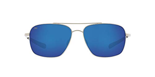 Costa Del Mar Man Sunglasses Palladium Frame, Blue Mirror Lenses, 59MM