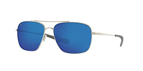 Costa Del Mar Man Sunglasses Palladium Frame, Blue Mirror Lenses, 59MM