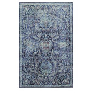 mohawk home prismatic elizabeth medium blue distressed boho precision printed area rug, 8'x10',