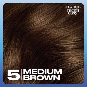 Clairol Nice'n Easy Permanent Hair Dye, 5 Medium Brown Hair Color, Pack of 1