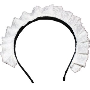 maysong women's maid cosplay hair hoop gothic headband white