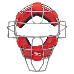 rawlings | lightweight umpire/catcher's facemask | baseball/softball | adult | scarlet