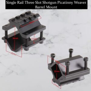 Gotical Single Rail 3 Slot Barrel Mount Weave Picatinny Weaver Barrel Mount