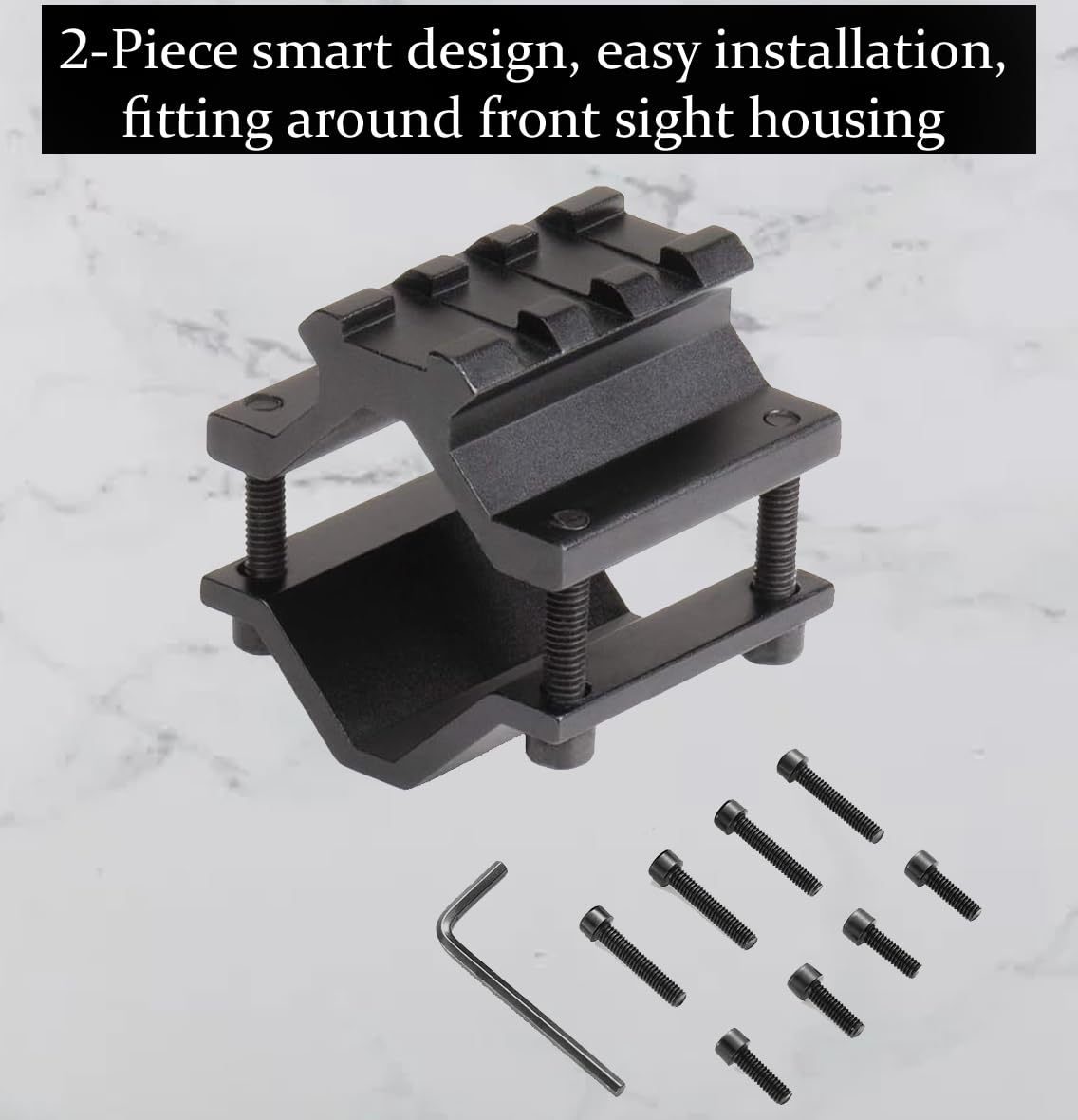 Gotical Single Rail 3 Slot Barrel Mount Weave Picatinny Weaver Barrel Mount