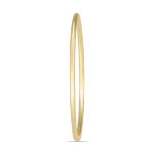 Skinny Thin Domed Stackable 14K Yellow Gold Band (.75 mm)