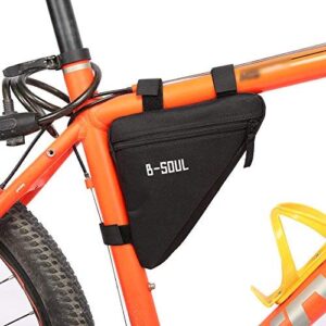 bicycle triangle bag waterproof bike bicycle frame front tube pouch bag ox quick release front saddle cycling bike top tube triangle tool bag (black) bobilife bike triangle frame bag front triangl