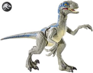 jurassic world battle damage velociraptor blue