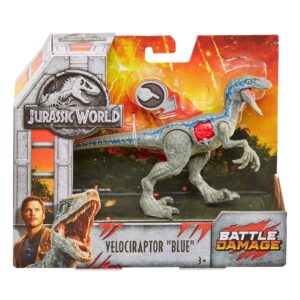 JURASSIC WORLD BATTLE DAMAGE Velociraptor Blue