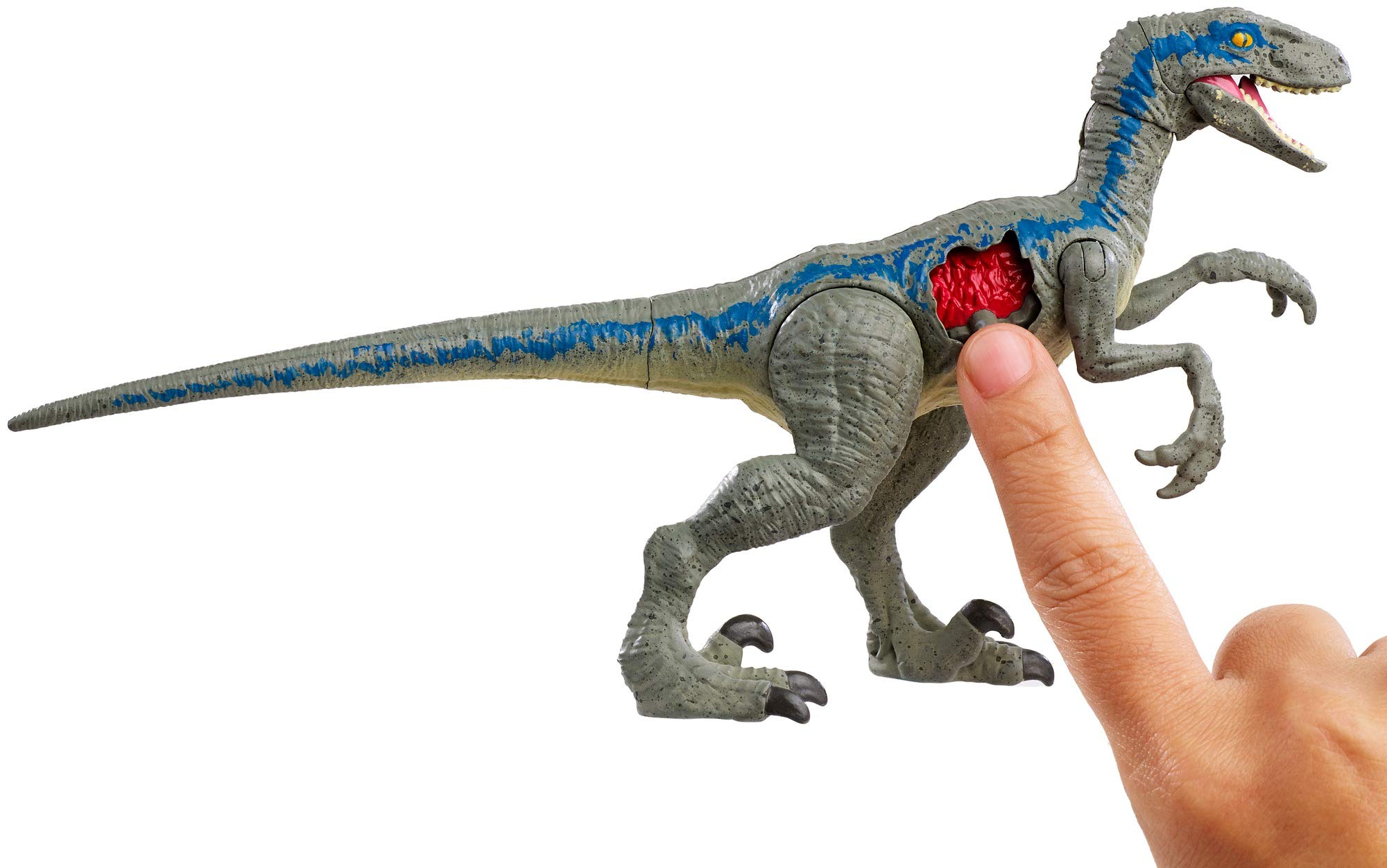 JURASSIC WORLD BATTLE DAMAGE Velociraptor Blue