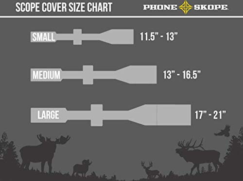 Phone Skope Neoprene Rifle Scope Cover Easy On Easy Off 11.5"-13" (Small)