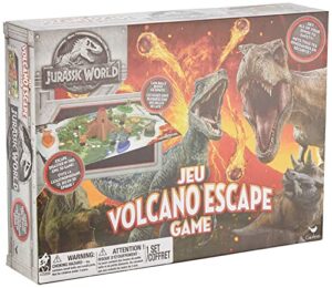 spin master games cardinal industries 6044456 jurassic world volcano escape game, multicolor