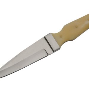 SZCO Supplies Bone Single Edge Boot Knife Style Boot Knife, Stainless Steel