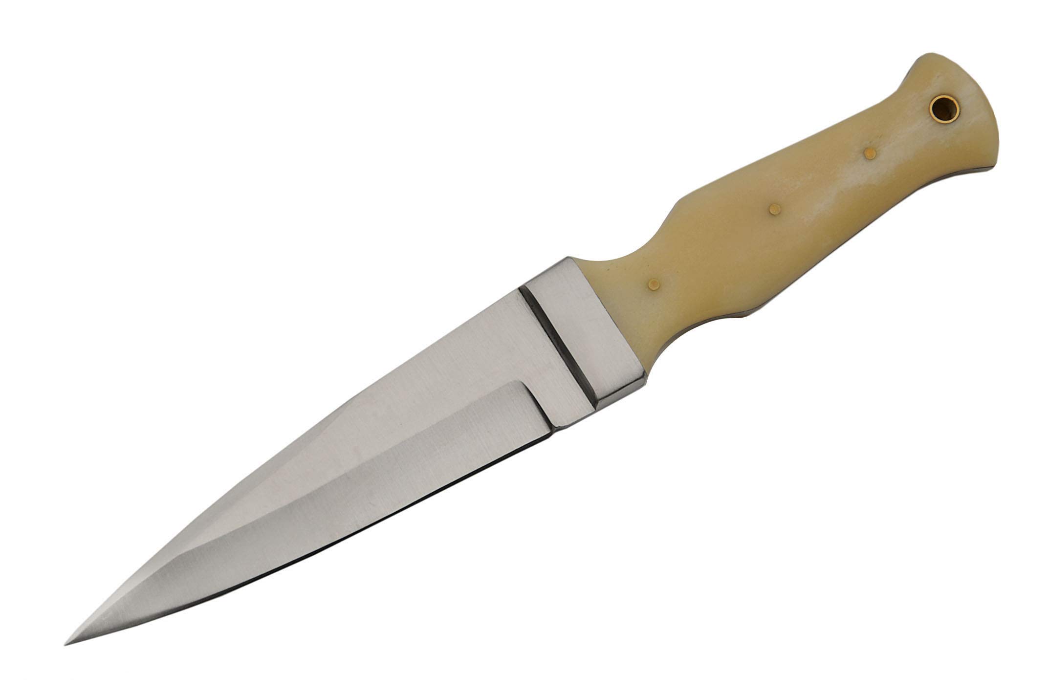 SZCO Supplies Bone Single Edge Boot Knife Style Boot Knife, Stainless Steel