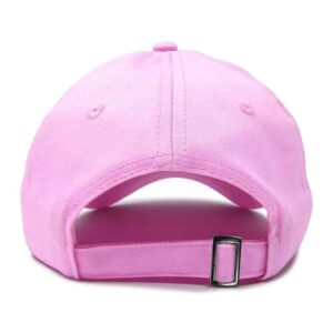 DALIX Bunny Embroidered Dad Cap Cotton Baseball Hat Women in Light Pink