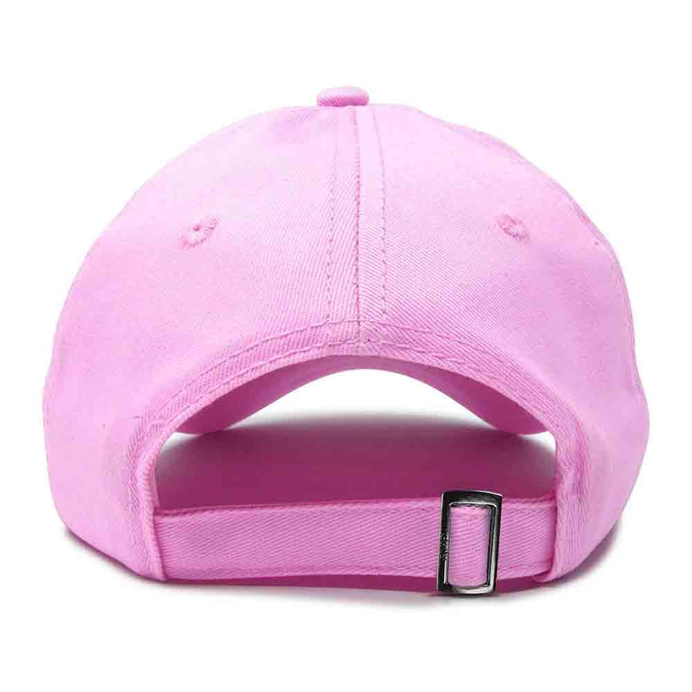 DALIX Bunny Embroidered Dad Cap Cotton Baseball Hat Women in Light Pink