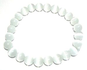 crystalmiracle powerful selenite beaded round bracelet crystal healing fashion jewelry men women gift handcrafted accessory wellness