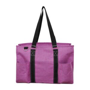 ngil all purpose organizer medium utility tote bag 2018 spring collection (crosshatch fuchsia)