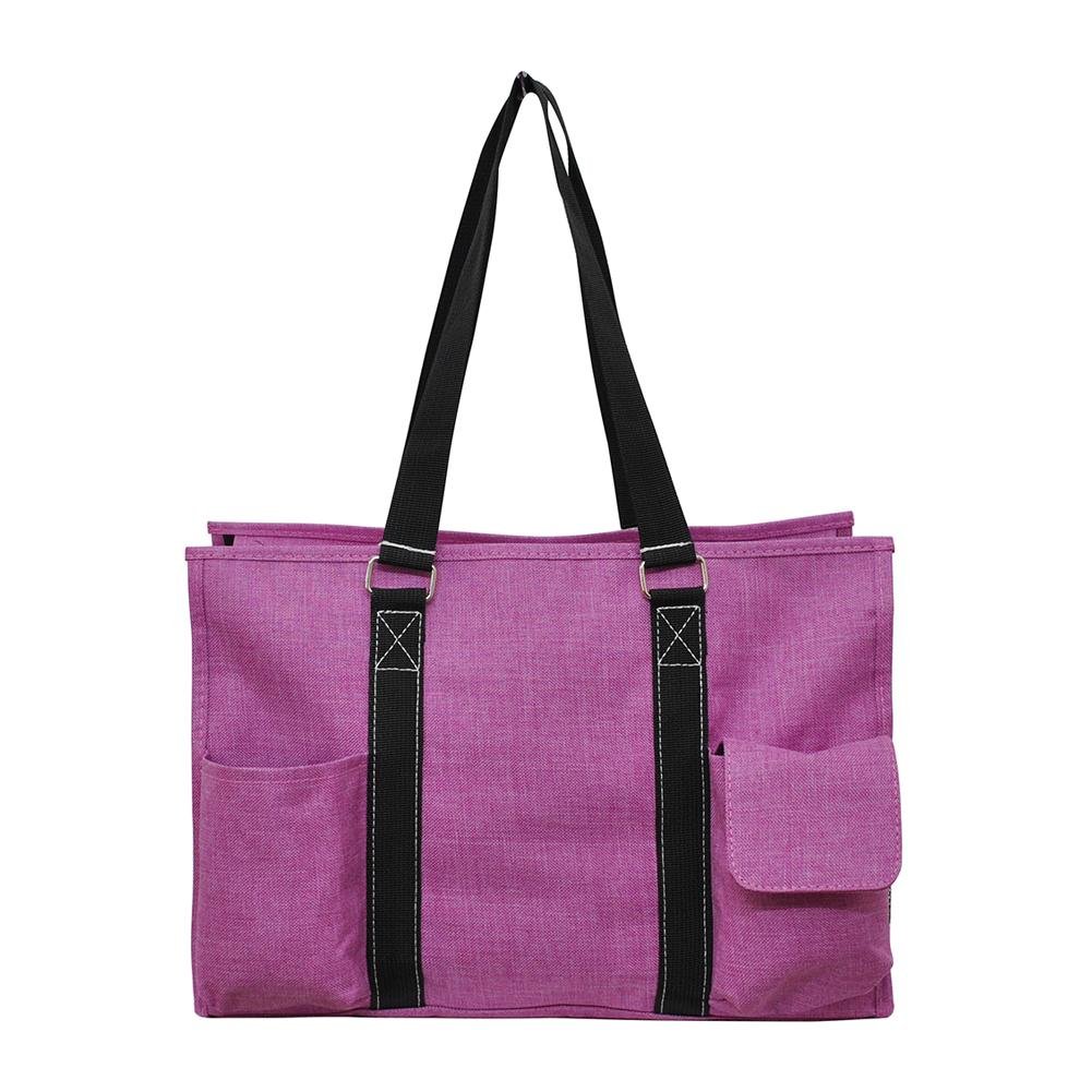 NGIL All Purpose Organizer Medium Utility Tote Bag 2018 Spring Collection (Crosshatch Fuchsia)