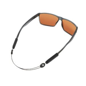 luxe performance glasses strap - durable eyewear retainer, sunglasses strap, eyeglasses strap - adjustable cable strap for active lifestyle, high tension, no tail, temple grip