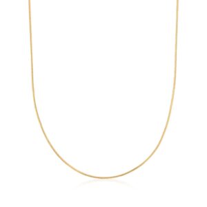 ross-simons italian 1mm 18kt gold over sterling adjustable snake-chain necklace