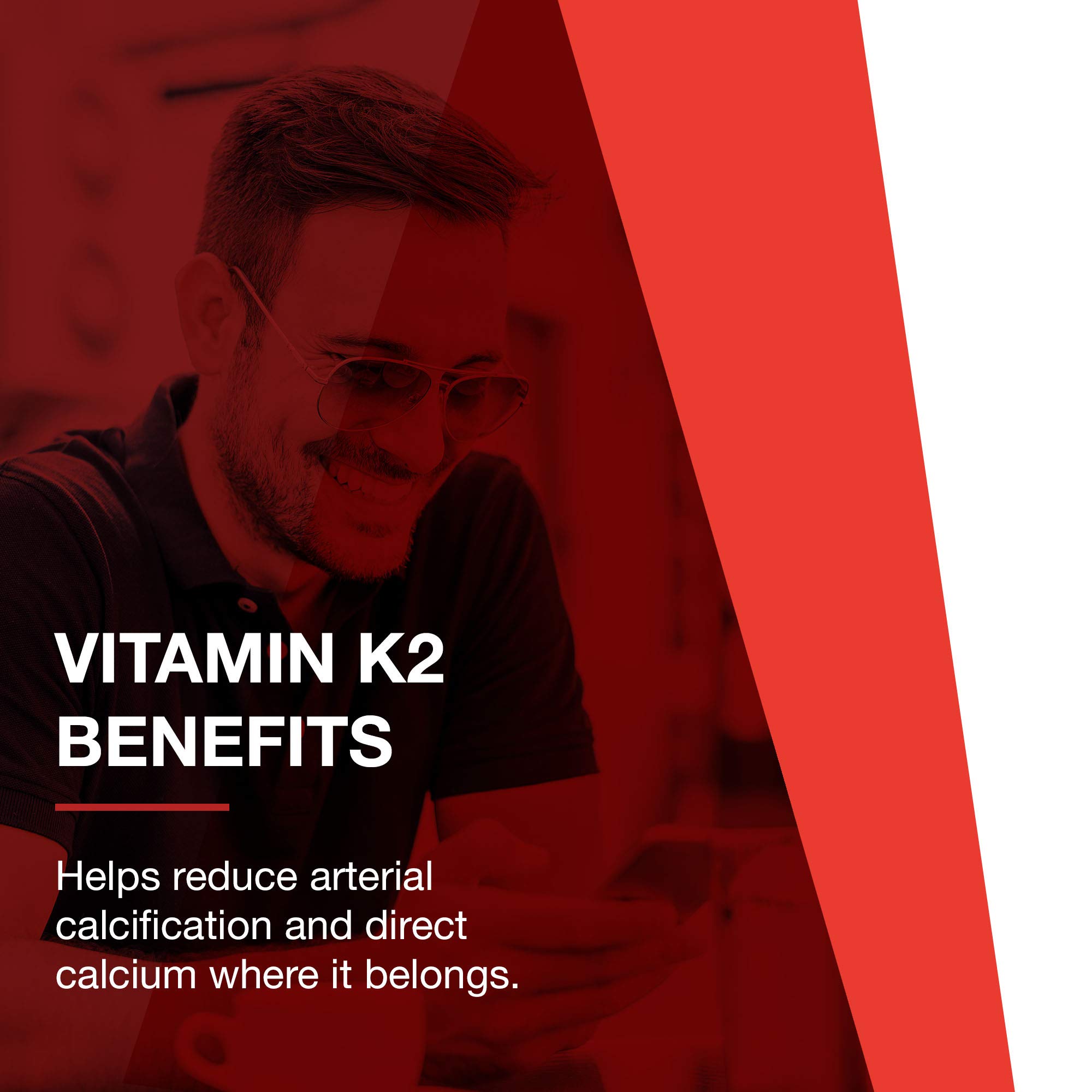 Protocol K2 MK-7 & D3 - Skeletal, Bone, Calcium Absorption & Heart Health Supplement* - for Teeth, Vascular & Immune System Health* - Non-GMO, Kosher, Halal, Soy-Free - 60 Veg Capsules