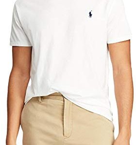 Polo Ralph Lauren Mens Crew Neck Big Pony T-Shirt (M, White)